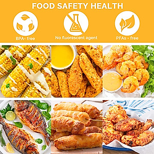 New Korbah Air fryer Disposable Paper Liner - (7.9 Inches) 100 Pcs - Grease and Waterproof Oven Round Sheets Nonstick Parchment Paper for Air Fryer Non Stick Basket Liners for Baking Cooking