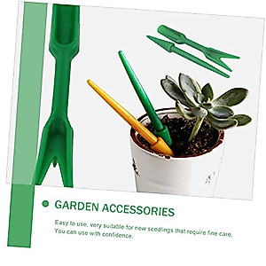 YARNOW 50 Sets Sowing Device Planting Tools Bonsai Planting Tool Dibber for Planting Planter Tool Potato Fork Bling Accessories Succulents Transplant Tool Trowel Abs Earth Tones