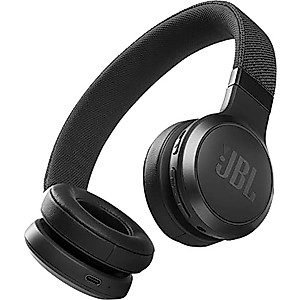 JBL Live 460NC Wireless On-Ear Noise-Cancelling Headphones Bundle with Carrying Case (Black)