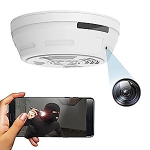 Spy Camera Smoke Detector Hidden Camera - WiFi 180 Days Standby 1080P HD Night Vision PIR Motion Detection Video Recorder Ceiling Nanny Cam