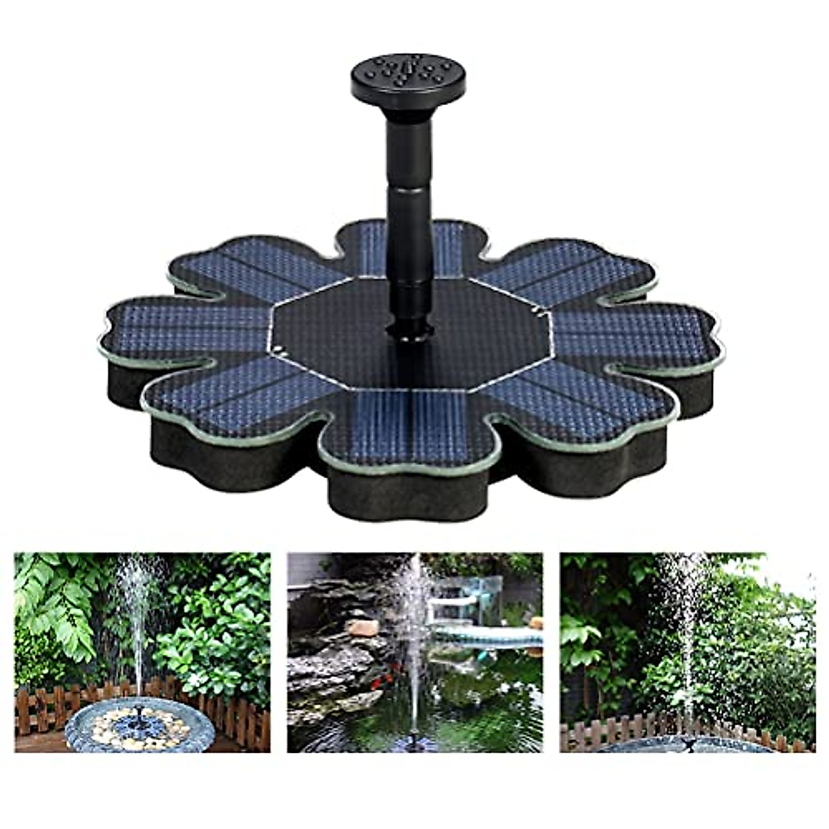 XXXDXDP Solar Powered Fountain 8V 1.6W Solar Panel Water Floating Fountain Garden Decoration Water Pump For Bird Bath Pond Pool