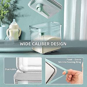 Haivebo Formula Container Dispenser 1700ml / 1.85qt Airtight Formula Container with Scoop Scraper Bpa Free Food Storage Container Non Slip Large Capacity