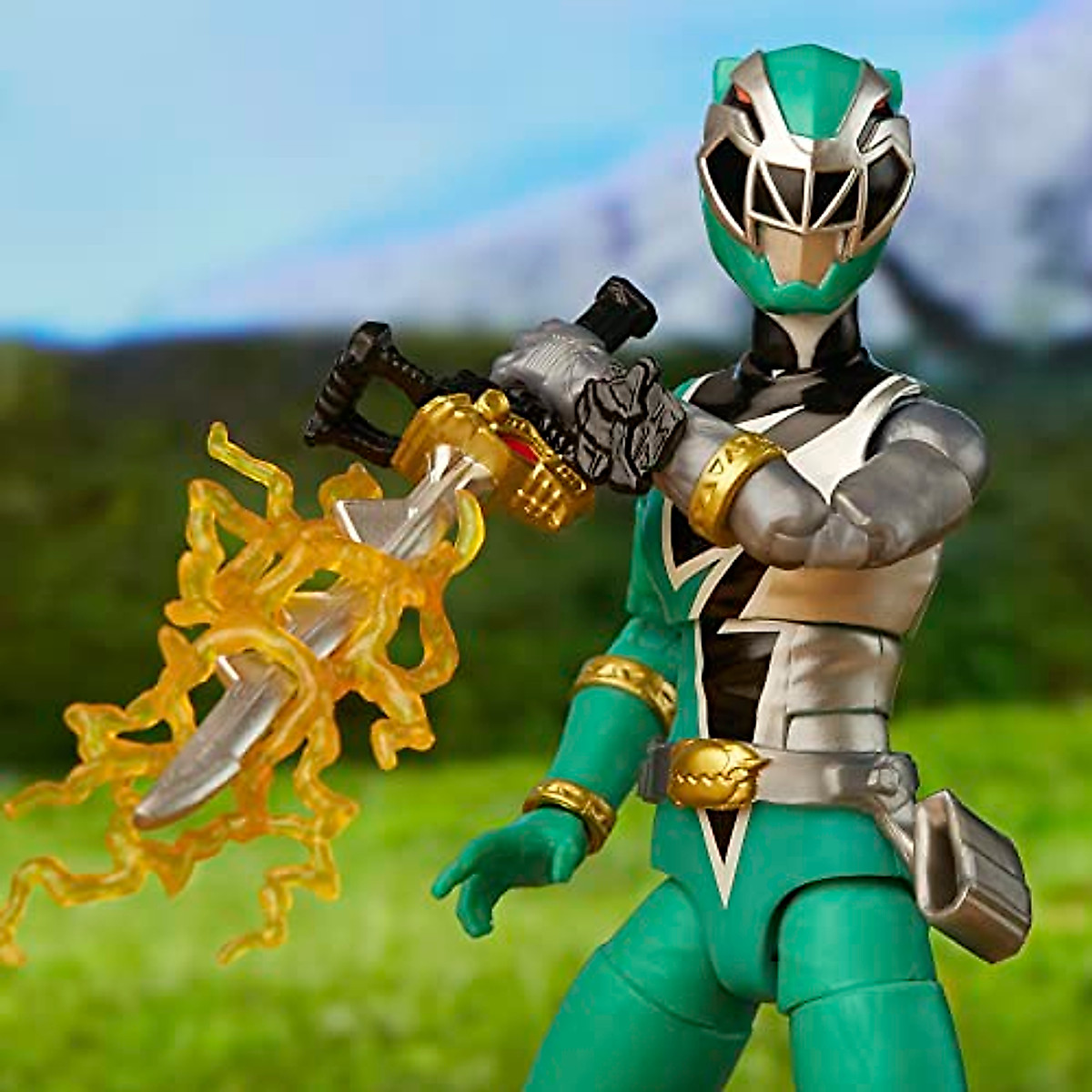 Power Rangers Lightning Collection Dino Fury Green Ranger 6-inch Scale Action Figure, Toys and Action Figures for Kids Ages 4 and Up
