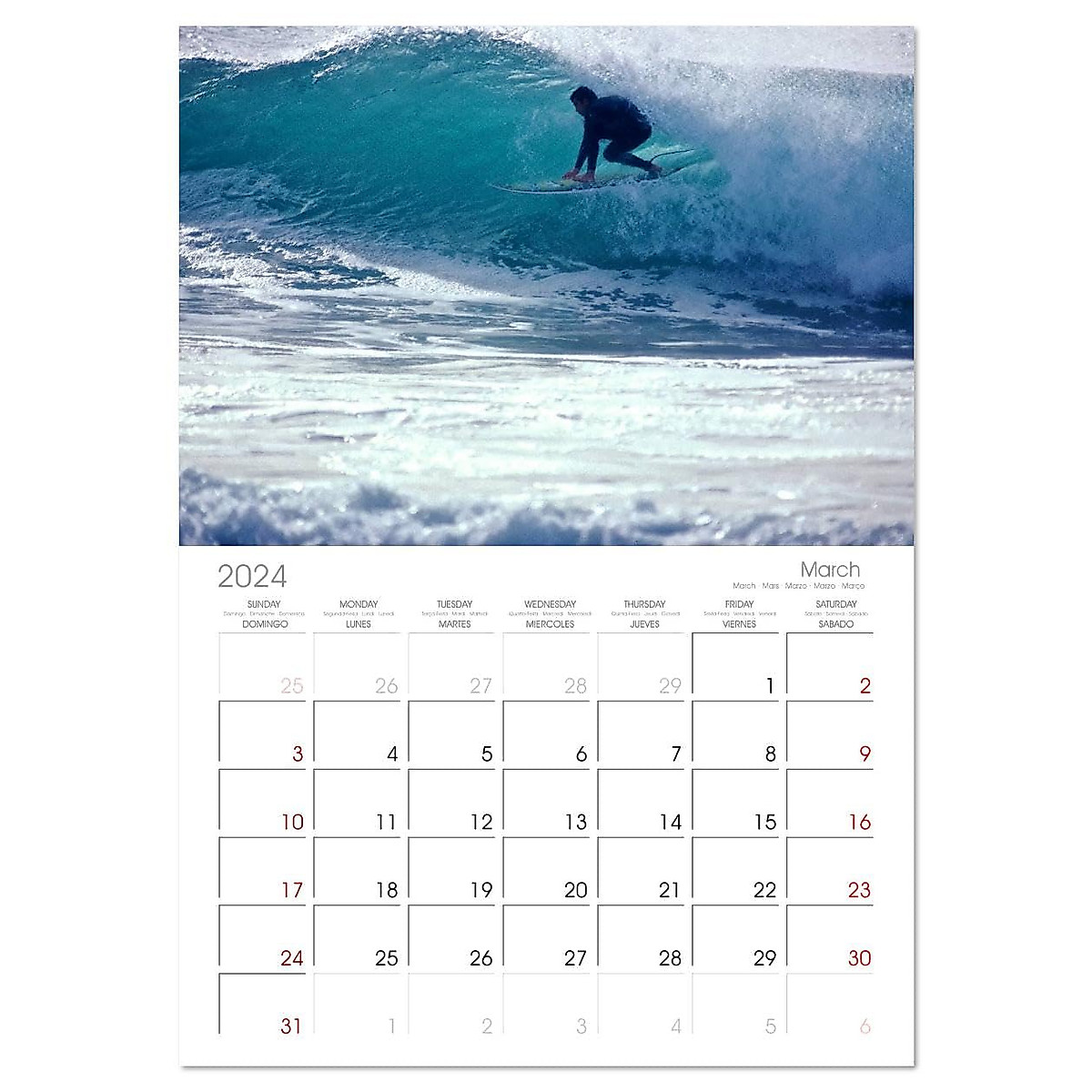 SURF PASSION 2022 Photos by Marion Koell (Monthly Wall Calendar 2024 11.7" x 16.5" (open)), CALVENDO 14 Month Calendar