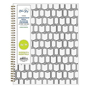 Blue Sky 2024 Weekly and Monthly Appointment Book and Planner, 8.5" x 11", Frosted Cover, Wirebound, Sheridan Black (137277-24)