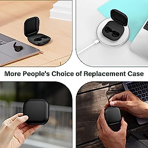 Replacement Charging Case Compatible for Beats Fit Pro, Wireless Charger with Built-in 700mah Battery and Bluetooth Pairing Sync Button, Portable Fast Charging Case (No Earbuds), Black