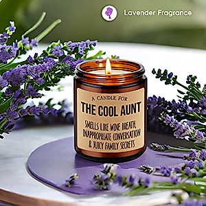 Miracu Cool Aunt Candle, Aunt Gifts from Niece, Nephew - BAE Best Aunt Ever Gifts, Funny Birthday Gifts for Aunt, Auntie, Titi, Best Aunt, Favorite Aunt, Cool Aunt - New Aunt, Promoted to Aunt Gifts