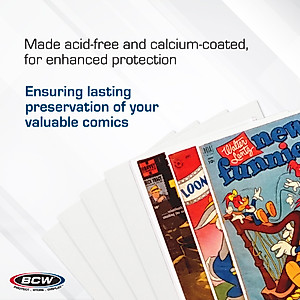 BCW Supplies Golden Comic Backing Boards (100 Count) by BCW