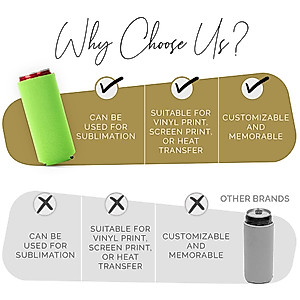 Slim Can Cooler Sleeves 12 Pack - Blank Skinny Can Cooler 12oz Foldable - Neoprene Can Cooler - Slim Can Insulator, Slim Beverage Cooler for Beer & Soda - Sublimation Can Cooler (Assorted)