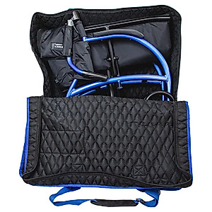 Strongback Mobility Wheelchair and Transport Chair Storage Bag-Cover for Car and Airplane Traveling, Black, Large