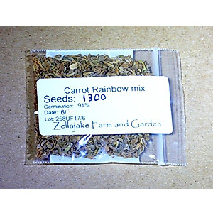 Rainbow Blend Carrot Heirloom Seeds - B258 (150 Seeds, 1/4 Gram)