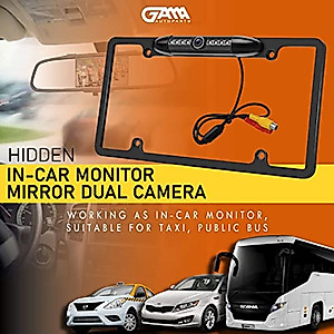 GAMA License Plate Backup Camera, Ultra HD Back up Camera with 8 Upgraded IR Night Vision Lights