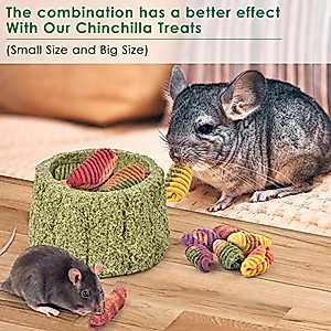 ERKOON 100% Edible Premium Timothy Hay Chew A Bowl for Rabbits, Chinchilla Treats, Chew Toys for Teeth Guinea Pigs and Mice