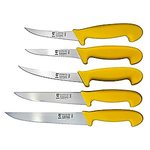 SMI - 5 Pcs Butcher Knife Set Professional Boning Knife Chef Knife Sharp Kitchen Knives Solingen Knife - Made In Germany
