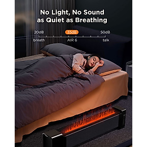 AIRMATE Electric Fireplace Heater 45"& Humidifier 2in1 with Remote, Silent 35dB Linear Fireplace Realistic Flame, Thin Indoor Fireplace Electric for the Living Room, 1200w LED Touch Control, 24H Timer