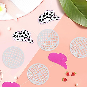 FALIZIFU 6 Packs Cowgirl Bachelorette Party Decorations Cowgirl Disco Ball Garland Kit Cow Girls Hanging Swirls Paper Cutouts for Birthday Bridal Shower Bachelorette Party Supplies