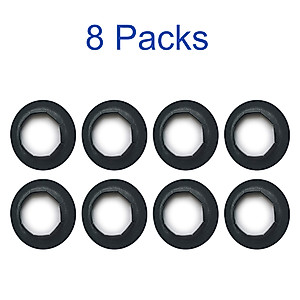 AR-PRO (8 Pack) Hard-to-Find Spring Steel Push-On Pushnuts - Dolly Wheel Lock Washers Fits 5/8" Dolly Axle Rods with Oiled Phosphate Finish