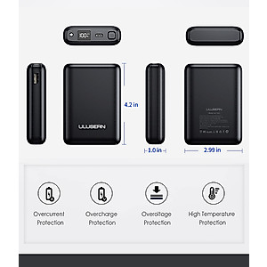 ULUSERN Rechargeable Battery/Power Bank 12v 14400mAh for Heated Jackets, Heated Hoodies and Heated Vests,DC Port Diameter : 4mm