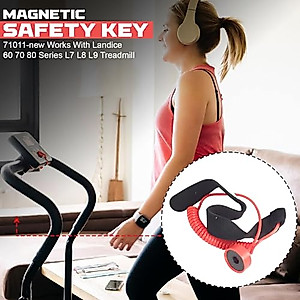 Hydra Fitness Exchange Magnetic Safety Key Lanyard 71011-NEW Works with Landice 60 70 80 Series L7 L8 L9 Treadmill