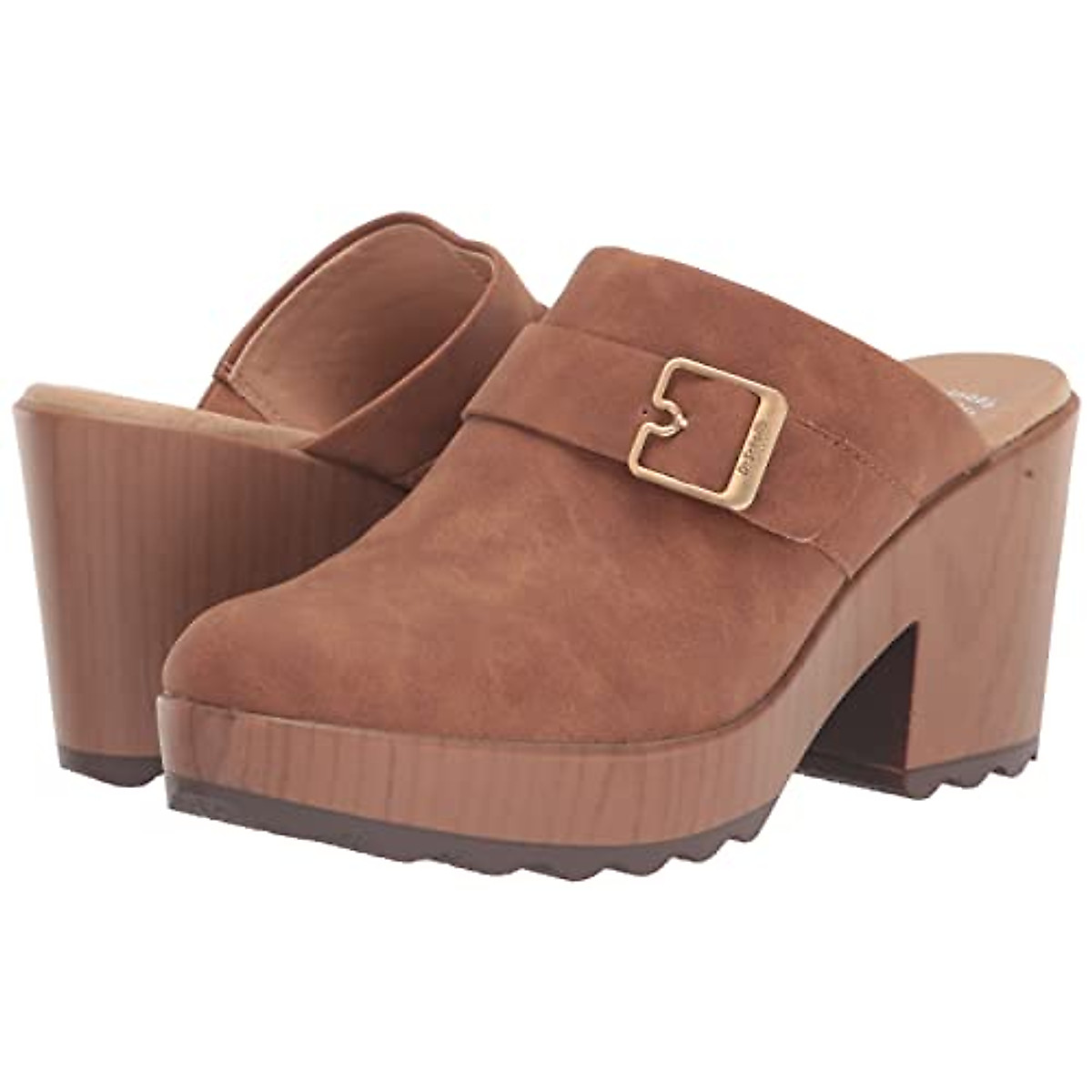 Dr. Scholl's Shoes Women's Wake Up Clog Mules, Honey Synthetic, 8.5