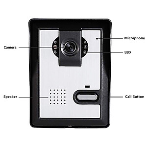 AMOCAM Video Door Phone System, 4.3 Inches Clear LCD Monitor Wired Video Intercom Doorbell Kits, IR Night Vision Outdoor Camera Door Intercom, Doorphone Telephone Style for Home Improvement