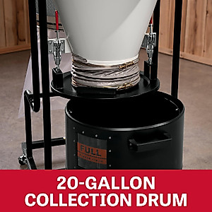 JET Cyclone Dust Collector, 2-Micron Filter, 1-1/2 HP, 1Ph 115V (Model JCDC-1.5)