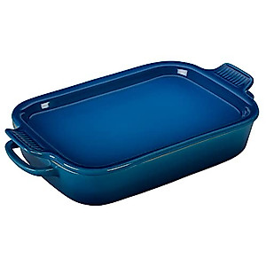 Le Creuset Stoneware Rectangular Dish with Platter Lid, 14 3/4" X 9", Marseille