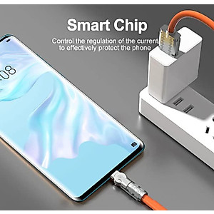 Chubby Gamer 180 Rotating Fast Charge Cable, 180° Rotating Fast Charge Cable, USB to C Durable to Avoid Breakage, Flexible Rotary Connector Thick Rubber Safety Charging (1.8m-Blue, for iPhone)