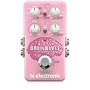 TC Electronic BRAINWAVES PITCH SHIFTER Exceptional Pitch Shifter with Studio-Grade Algorithms, 4 Octave Dual Voices and Groundbreaking MASH Footswitch