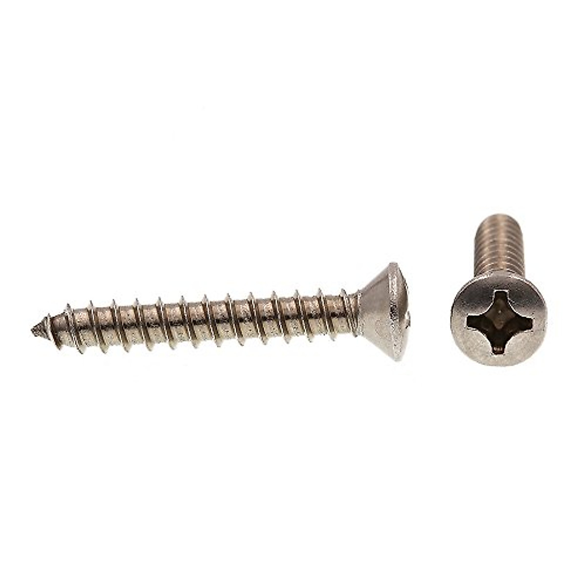 Prime-Line 9023483 Sheet Metal Screw, Self-Tapping, Oval Head Phillips, #12 X 1-1/2 in, Grade 18-8 Stainless Steel, Pack of 100