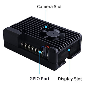 GeeekPi Armor Case with PWM Fan for Raspberry Pi 4, Pi 4 Passive Aluminum Alloy Case with PWM Cooling Fan for Raspberry Pi 4 Model B/Pi 4B/Pi 4 (3510 PWM Fan)