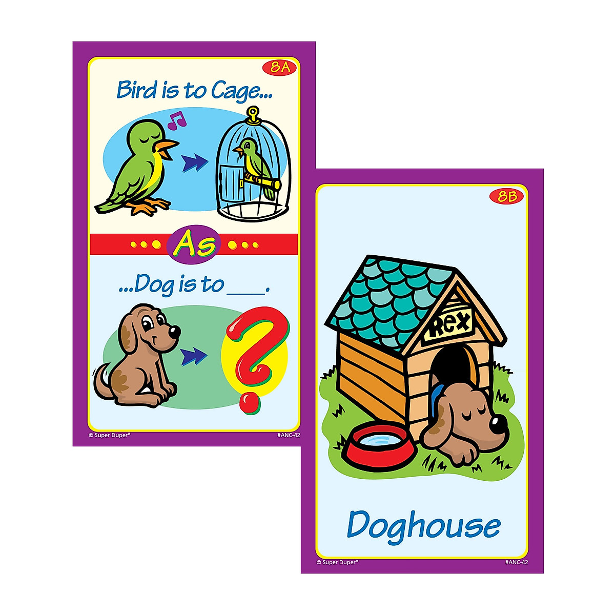 Super Duper Publications | Analogies Flash Cards | Opposites, Similarities, and Vocabulary Fun Deck | Educational Learning Materials for Children