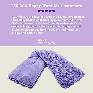 warmies Microwavable Neck & Shoulder Wrap - Heating & Cooling Plush Pad for Calming Relaxation - Weighted & Heated Neck Warmer with Scented Lavender - Microwave Heat Pad for Aches & Pain - Purple