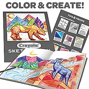 Crayola Sketch & Color (70pcs), Art Kit for Kids, Includes Coloring Kit, Art Case & Sketch Book, Gifts for Kids Ages 8+