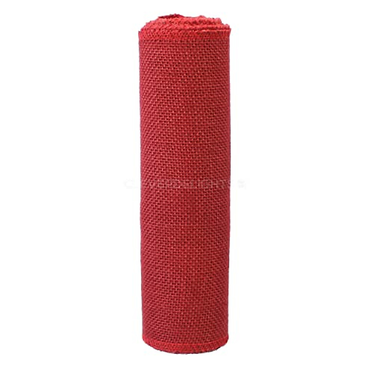 CleverDelights 9" Red Burlap Roll - Finished Edges - 5 Yards - Jute Burlap Fabric