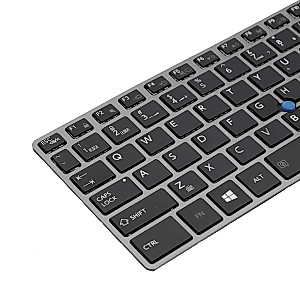 Laptop Replacement Keyboard Compatible with TOSHIB-A Tecra Z40-A Z40AK Z40AB Z40B Z40T-A Gray Frame US Black with Point Backlight