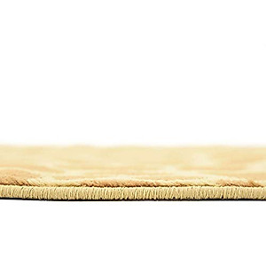 Unique Loom Wildlife Collection Animal Inspired with Giraffe Print Design Area Rug, 3 ft 3 in x 5 ft 3 in, Yellow/Light Brown