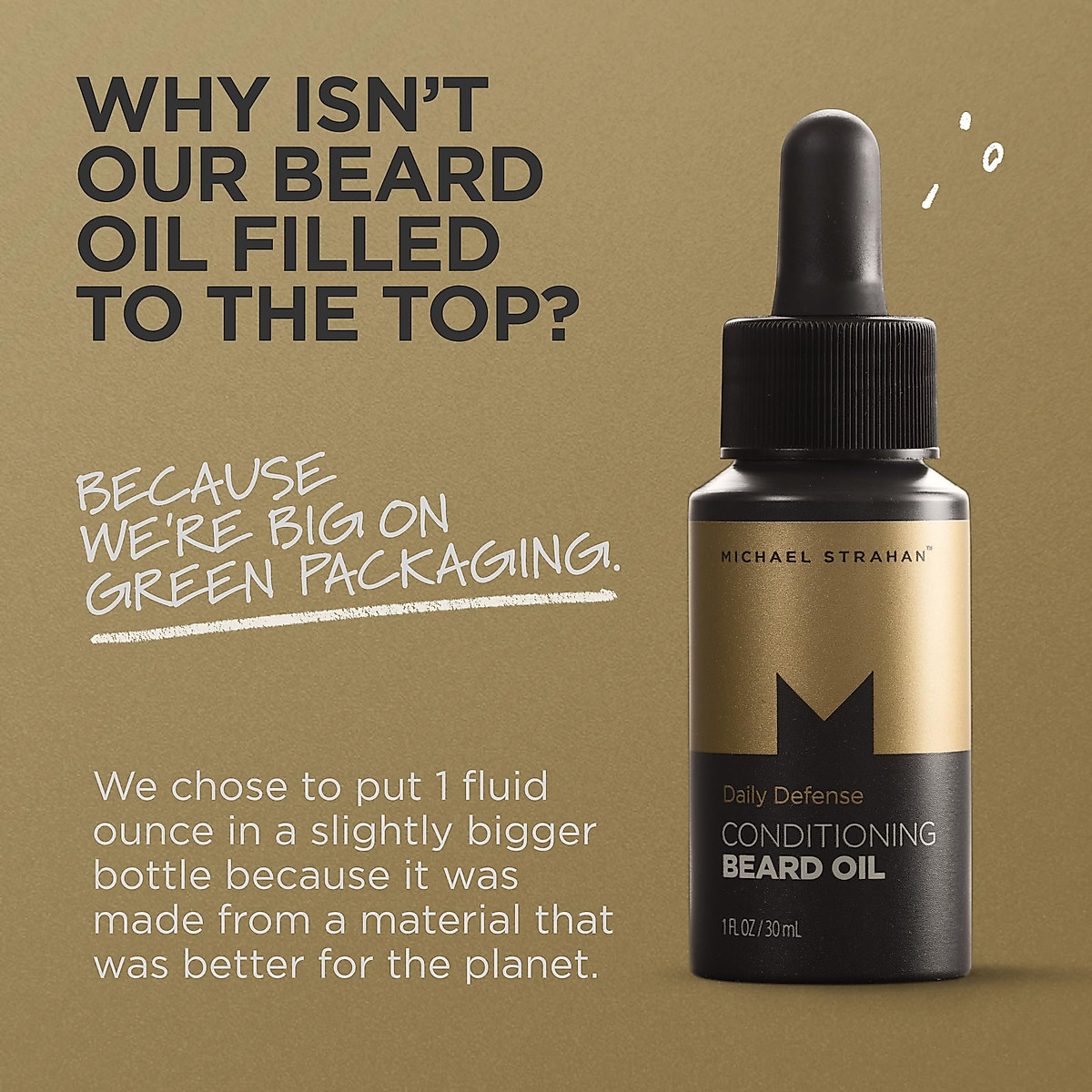 Michael Strahan Conditioning Beard Oil Men’s Grooming and Skincare for Dry, Sensitive Skin | Moisturizing, Smoothing, Soothing Beard Softener with Argan, Jojoba, Tea Tree Oil | 1 Fl. Oz