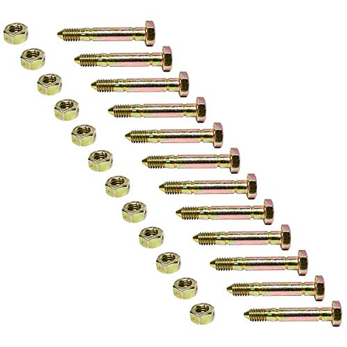 Ariens 12PK Genuine OEM Snow Blower Snowthrower Shear Pins & Nut 51001500 510015