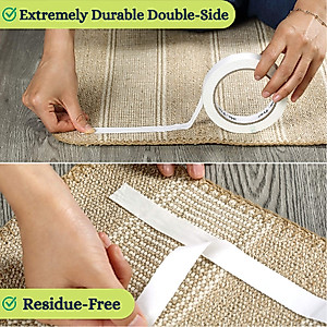 Mr. Pen- Double Sided Carpet Tape, 0.7 inch x 10.9 Yard, Carpet Tape, Rug Gripper, Rug Tape, Carpet Tape for Wood Floors, Carpet Tape Double Sided, Rug Slip Stopper, Rug Anti Slip, Carpet Adhesive
