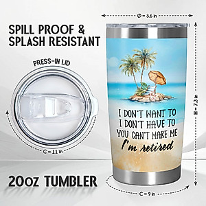 TEEZWONDER Retirement Gifts for Men Women - Stainless Steel Insulated Coffee Tumbler With Lid 20 Oz - Farewell Goodbye Thank You Retirement Gift for Coworkers Boss Friends