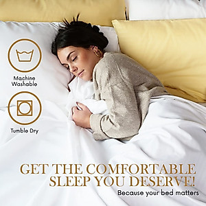 Queen White Stripe Sheet Set - Luxury Hotel Quality 1500 Thread Count Bedding Sheets & Pillowcases - Ultra Soft Breathable & Cooling Bed Sheets - 4 Piece Organic Cotton 6" Deep Pocket