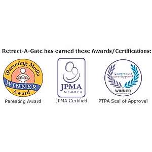 Retract-A-Gate 52" White: The Original and only Made in USA Retractable Baby, Dog, & Cat Gate