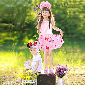 SOLIEHOO Girls Dress Up Princess Dresses, 19 Pcs Girls Dress Up Trunk with 4 Tops 3 Skirts and Princess Shoes, Toddler Pretend Play Costumes Dress Up Clothes for Girls Aged 3 4 5 6