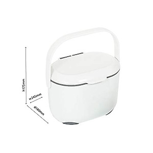 Addis 2.5 Litre Kitchen Compost Caddy, White/Grey