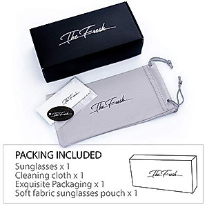 The Fresh Women's Square Jackie O Hybrid Butterfly Fashion Sunglasses - Exquisite Packaging (727704-Crystal brown/Black paint, Gradient Brown)