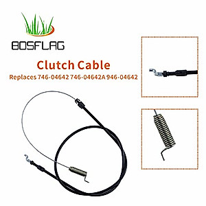 BOSFLAG 946-04642a Drive Engagement Cable Replaces MTD 946-04642a, 746 04642a, 74604642a, Craftsman 946-04642 Cable, 746-04642, 746-04642a for MTD RM2200, Bolens 31A-32AD765 31A-3AAD765 Snowblowers