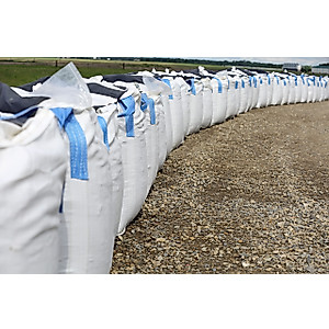 DURASACK Heavy Duty Builder's Bulk Bags 200-Gallon White Woven Polypropylene Contractor Trash Bags for Demo and Construction, Holds up to 2200 lbs, Open Top