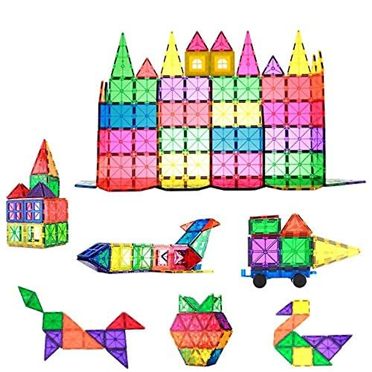iMissiu 78pcs Magnetic Building Blocks for Kids 3D Educational Construction Tiles Set- Super Durable with Strong Magnets and Superior Color- Learning Construction Toy for Age 3 4 5 6 7 Years Old