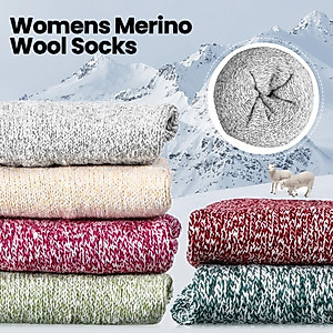 JaGely 24 Pairs Women Wool Socks Warm Winter Thermal Thick Socks Boot Crew Winter Socks Gifts for Women